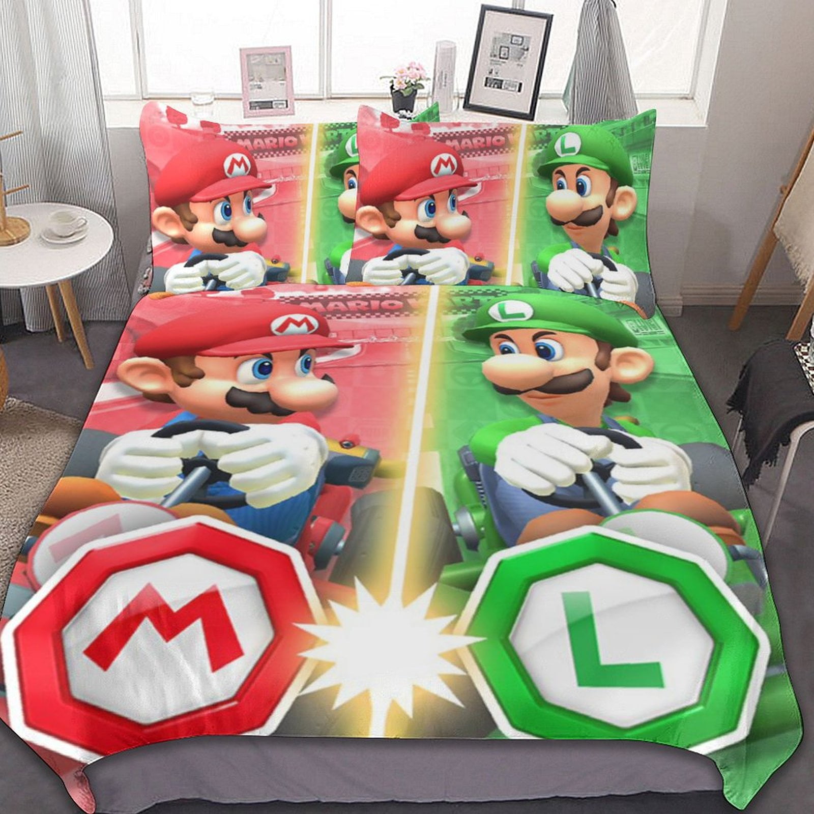 Luigi's Mansion Mario Game 3 Piece Bedding Sets Decor Comforter Sets ...