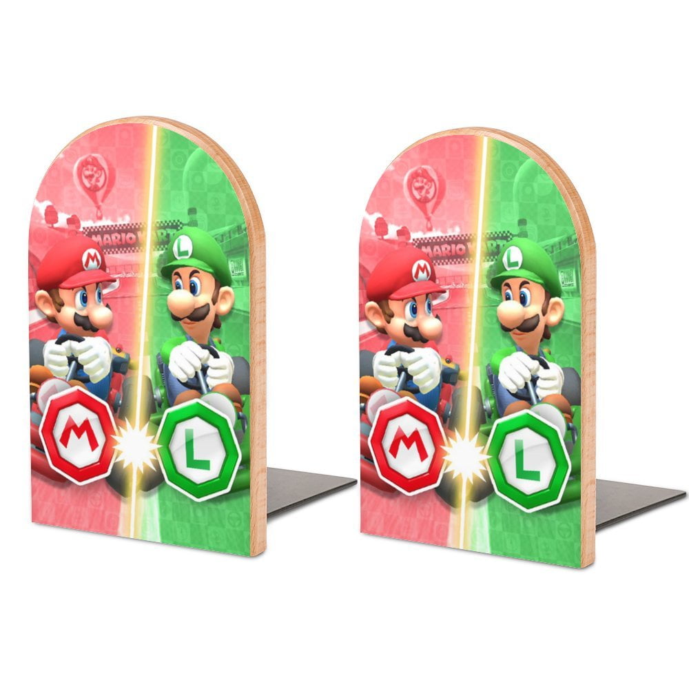 Luigi's Mansion Mario Game Bookends Wood Book Divider Decorative ...