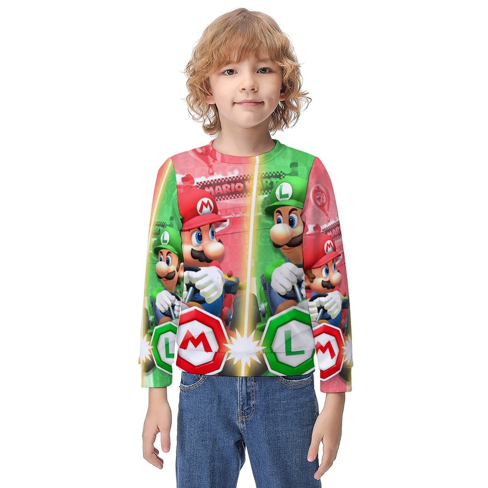 Luigi's Mansion Mario Game Children Pullover Sweater Sweatshirts ...