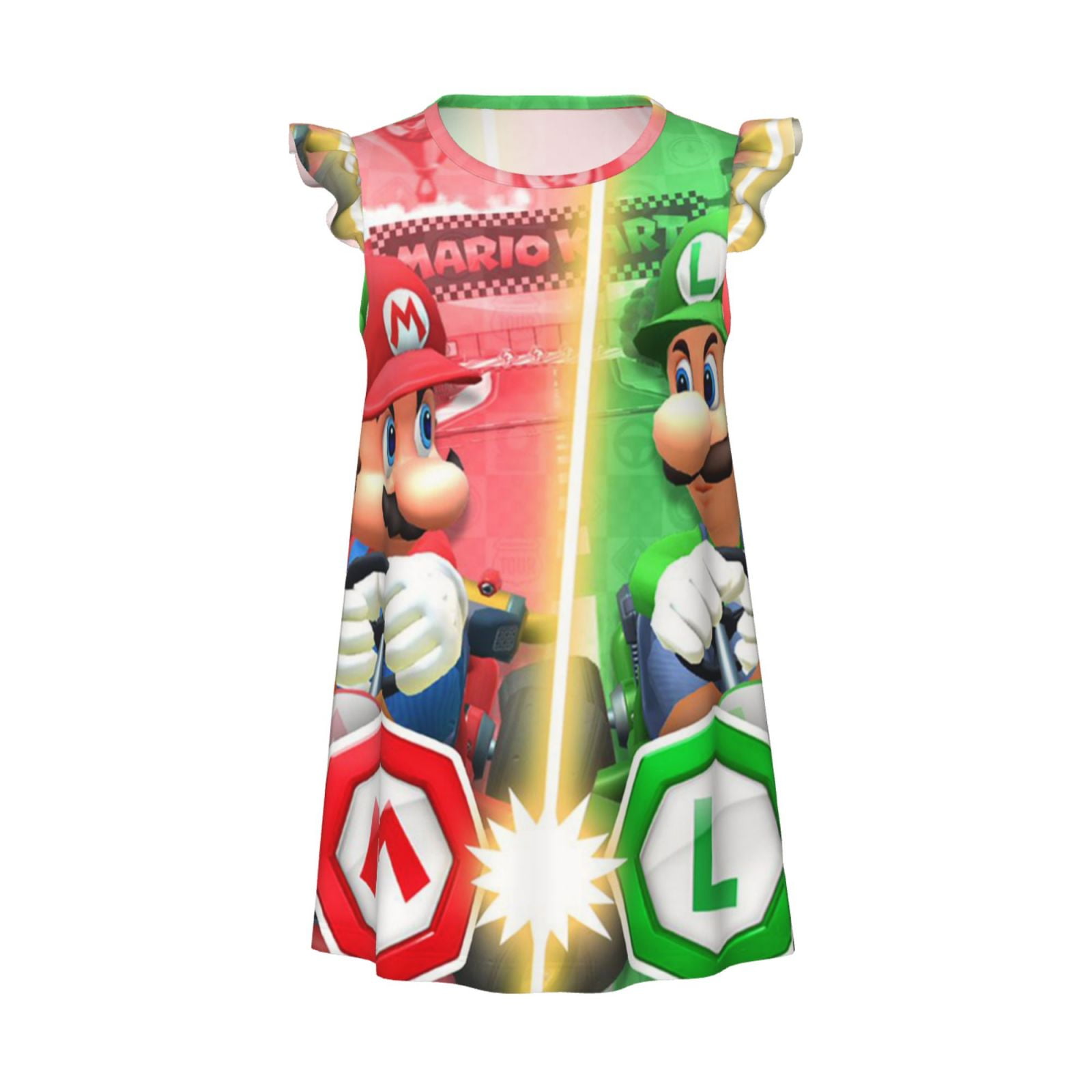 Luigi's Mansion Mario Game Girls Nightgowns Pajamas Dress Summer Soft ...