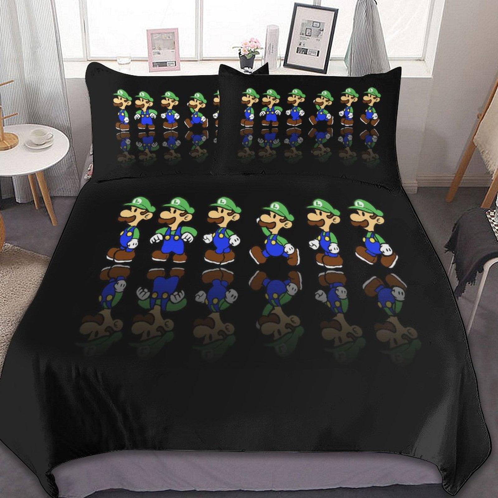 Luigi's Mansion Moon 3 Piece Bedding Sets Decor Comforter Sets With One ...