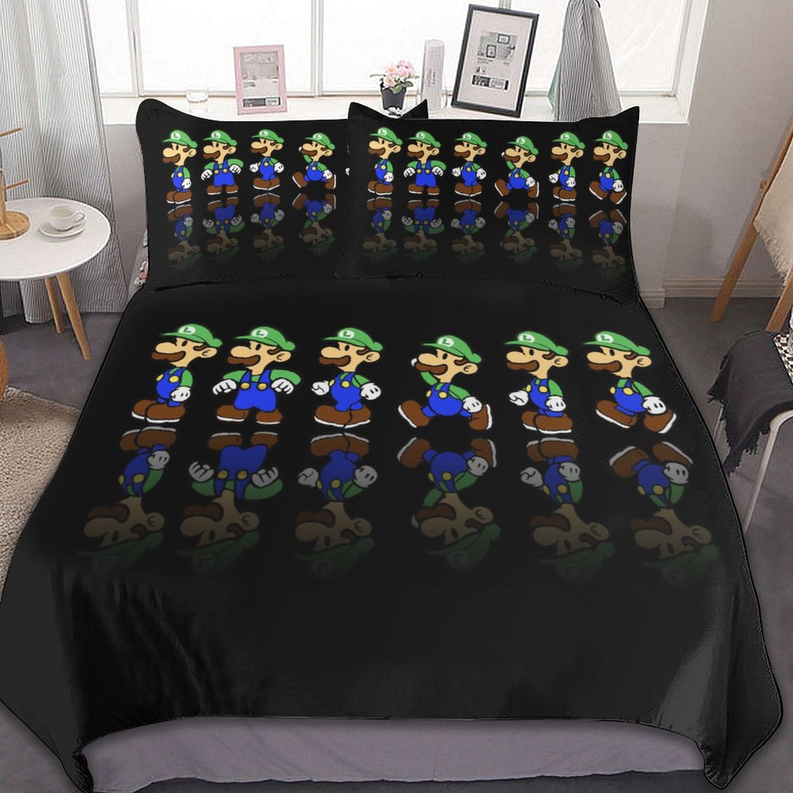 Luigi's Mansion Moon 3 Piece Bedding Sets Decor Comforter Sets With One ...