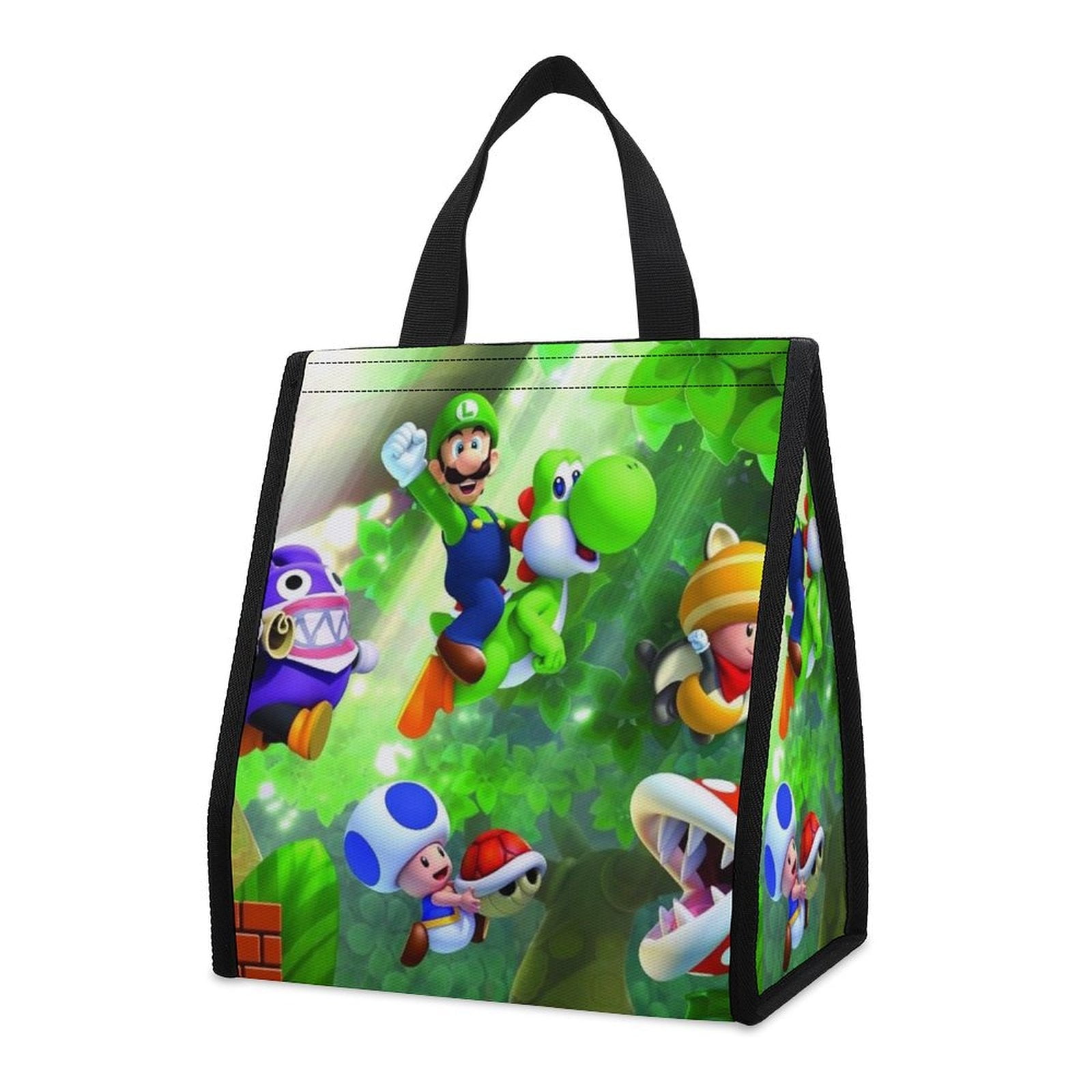 Luigi's Mansion Poster Folding Insulated Lunch Bag Portable Lunchbag ...