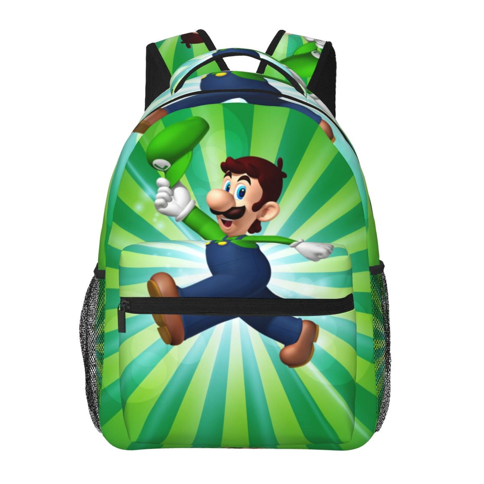 Luigi's Mansion Running Adjustable Laptop Backpack School Student Book ...