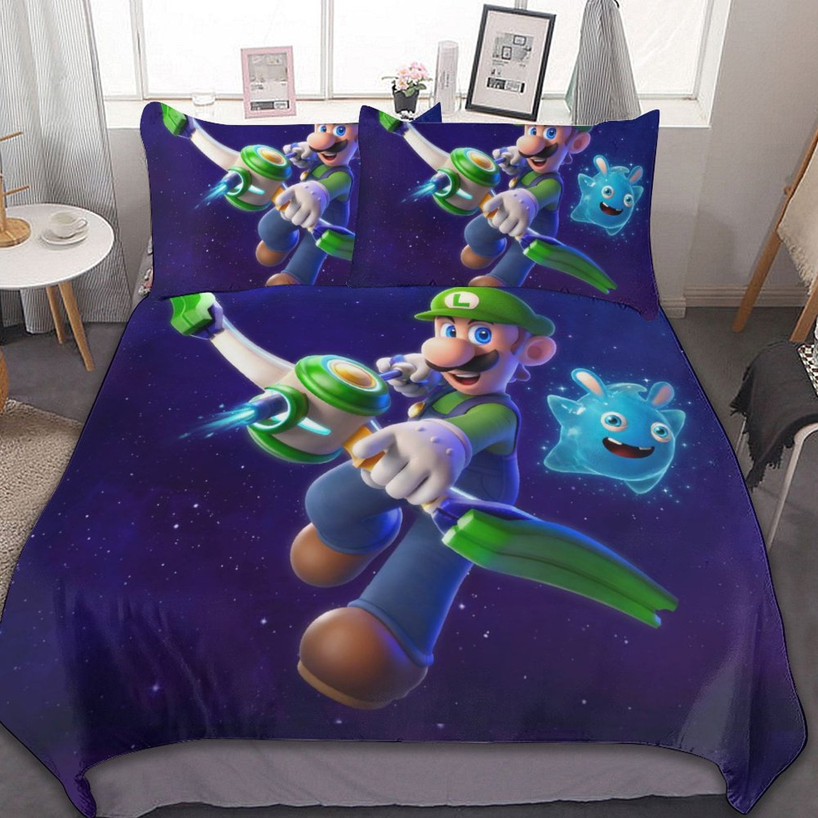 Luigi's Mansion Shot 3 Piece Bedding Sets Decor Comforter Sets With One ...