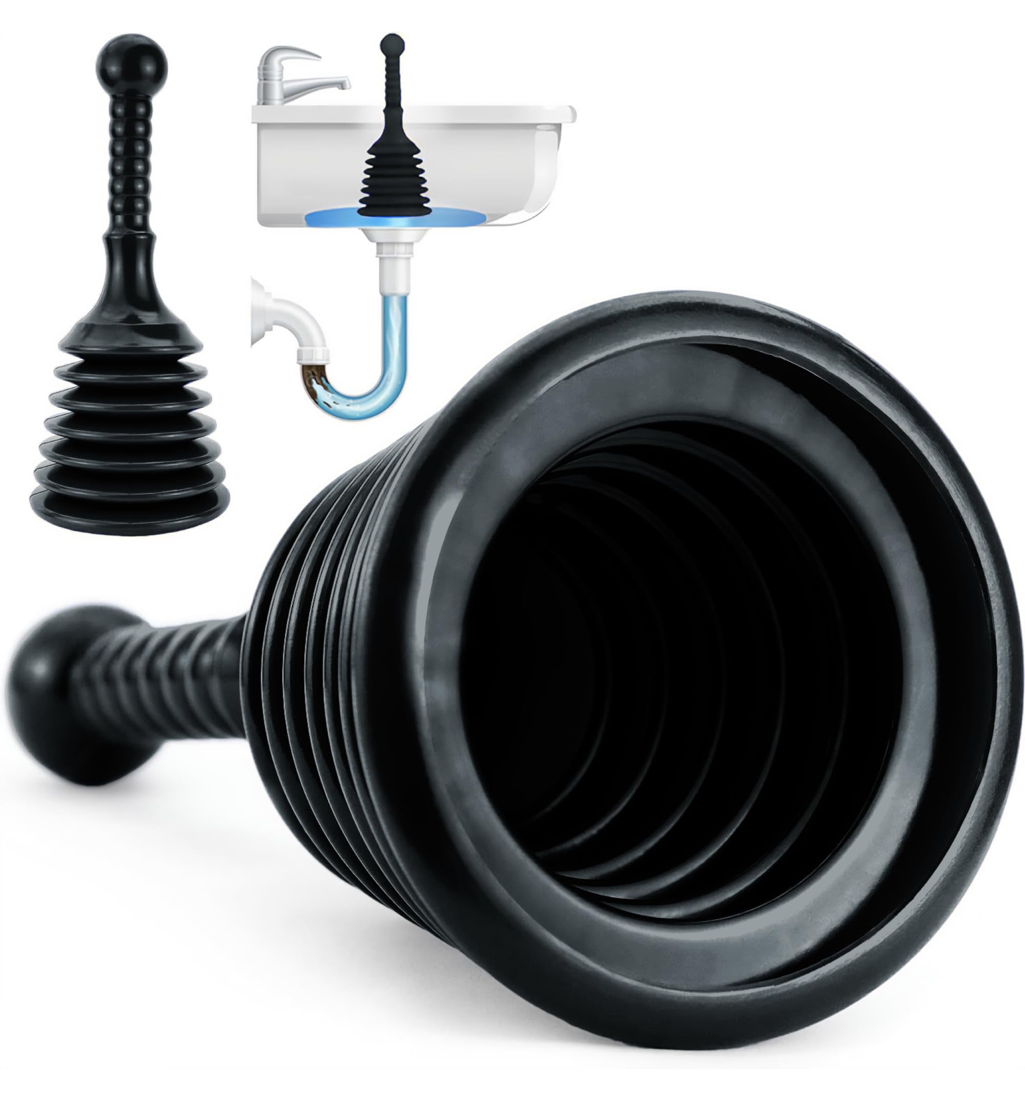 Luigi's Mini Sink Plunger Kitchen - Sink Plunger Bathroom - Drain ...