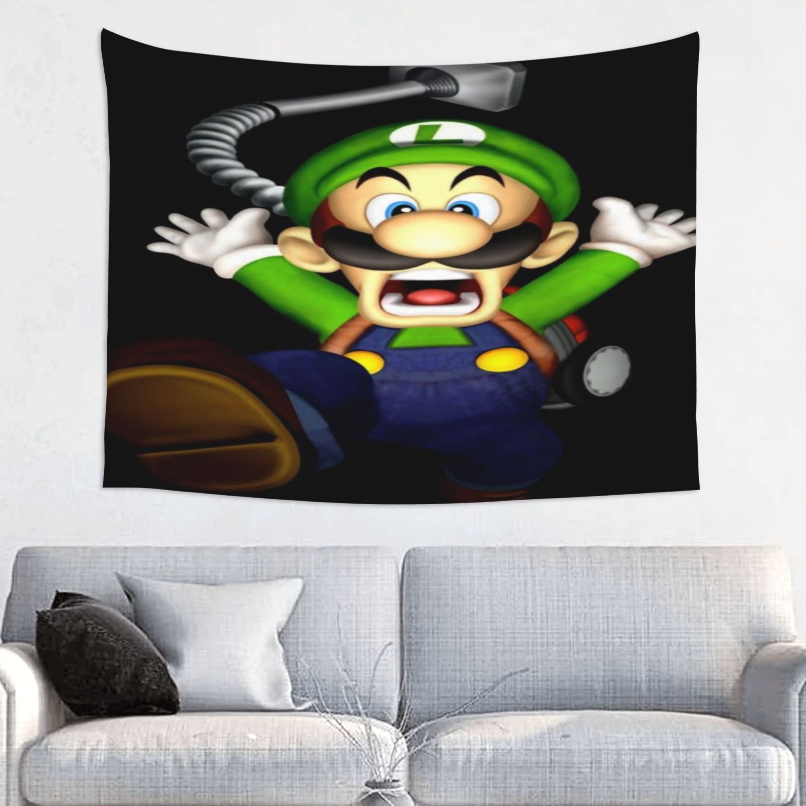Luigui Mansion Wall Tapestry Cartoon Poster for Bedroom Aesthetics ...