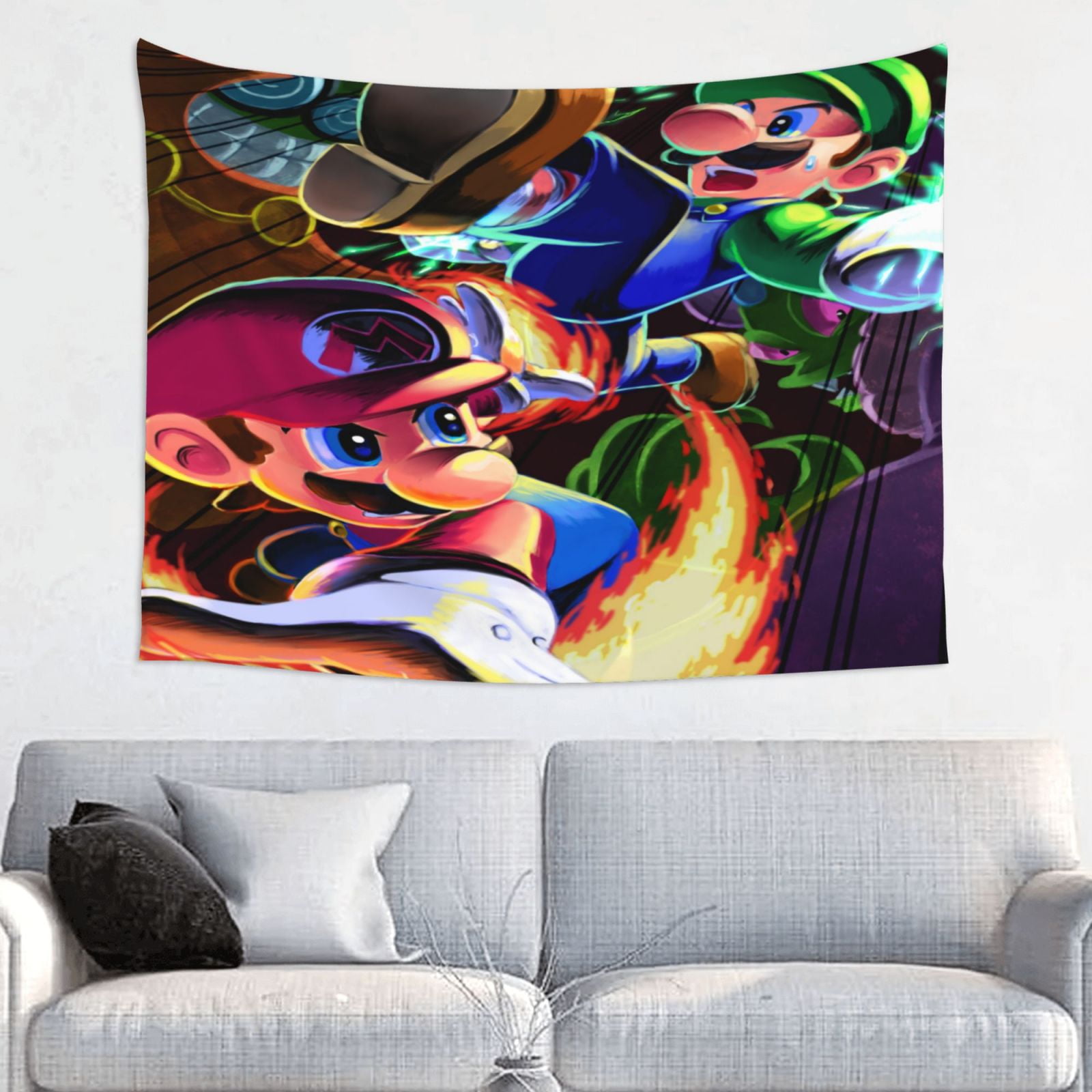 Luigui Mansion Wall Tapestry Cartoon Poster for Bedroom Aesthetics ...
