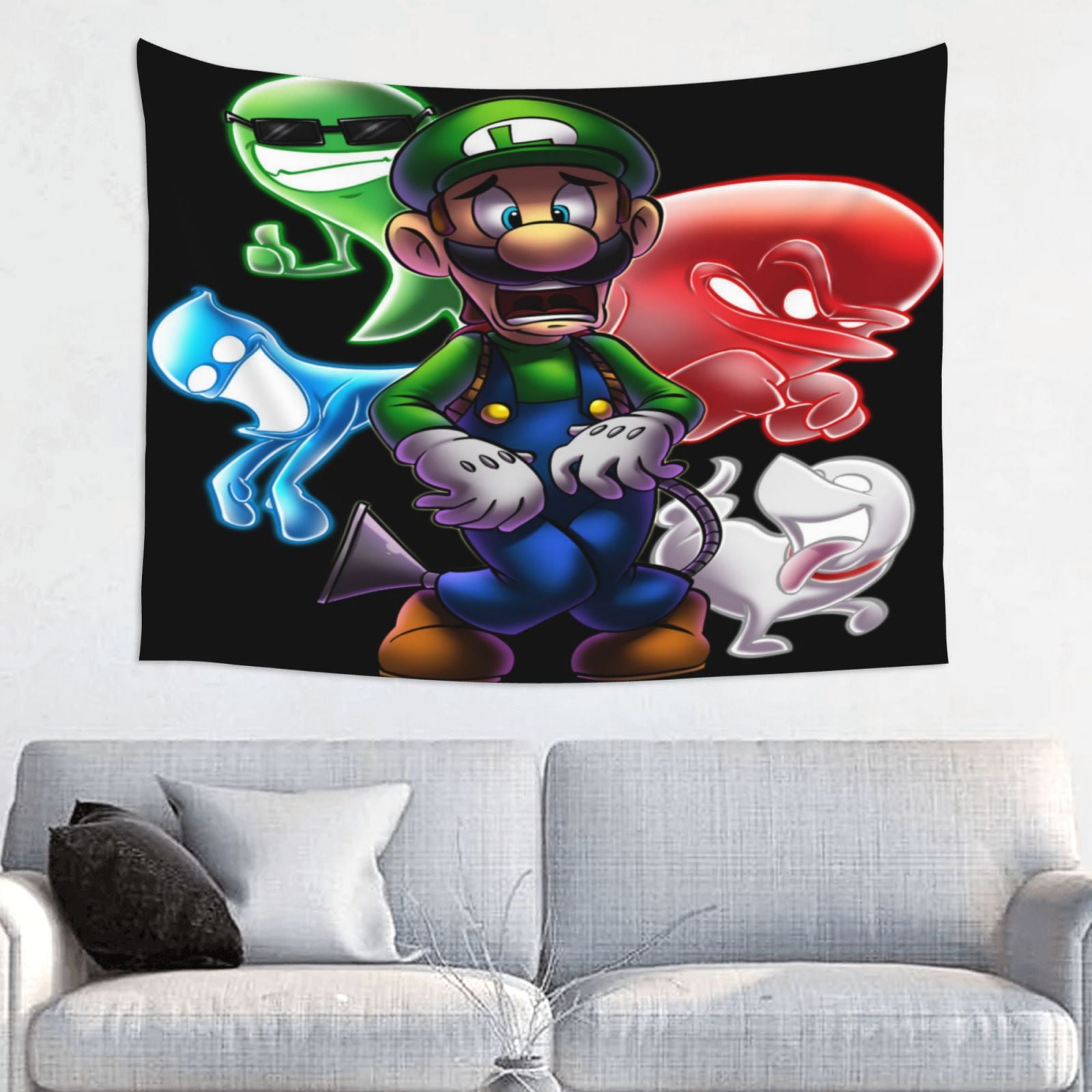 Luigui Mansion Wall Tapestry Cartoon Poster for Bedroom Aesthetics ...