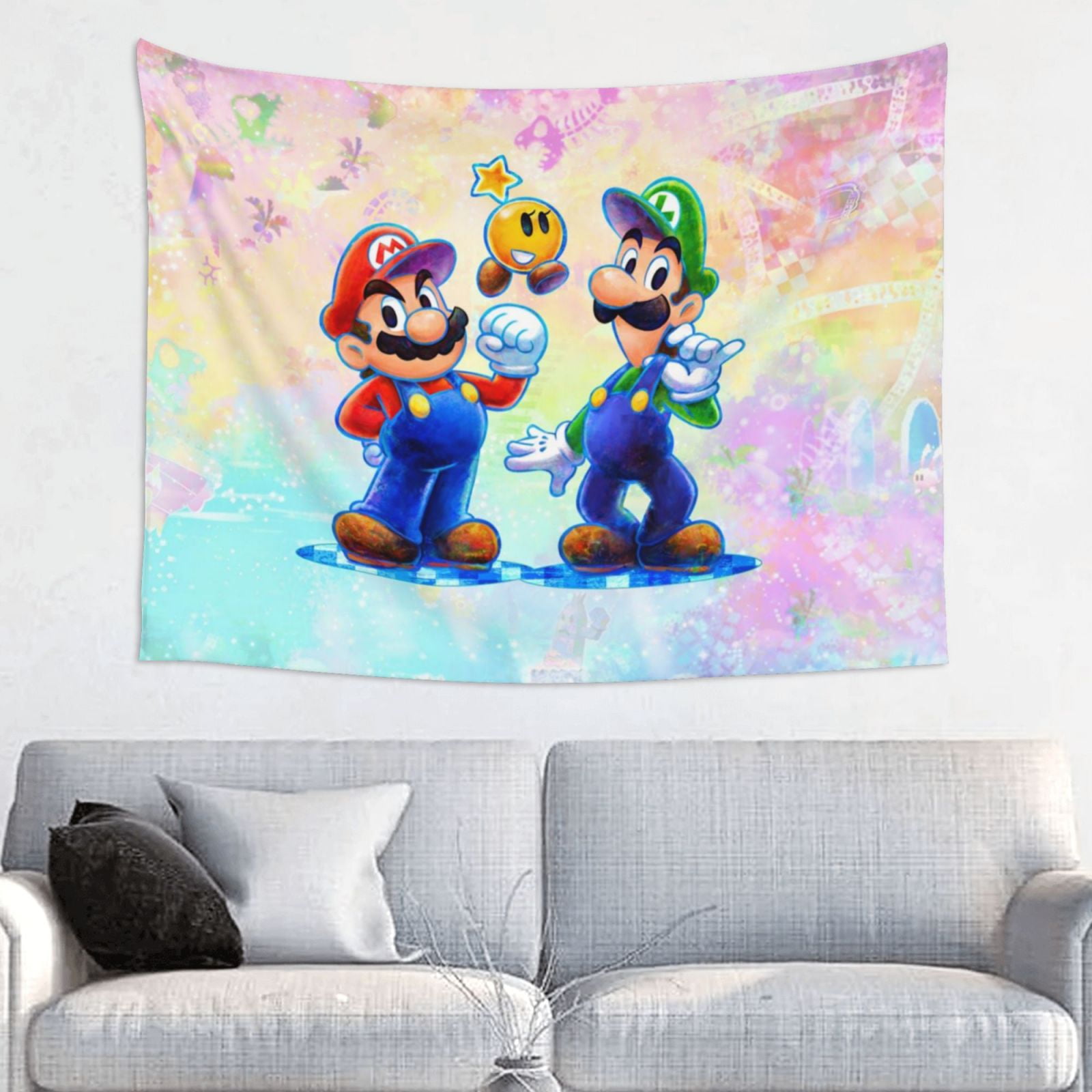Luigui Mansion Wall Tapestry Cartoon Poster for Bedroom Aesthetics ...