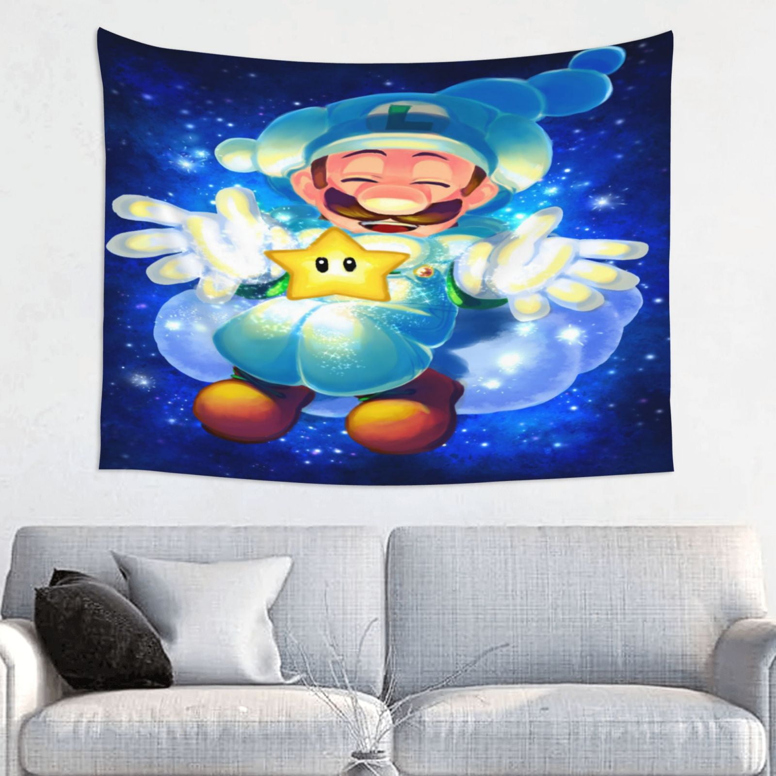 Luigui Mansion Wall Tapestry Cartoon Poster for Bedroom Aesthetics ...