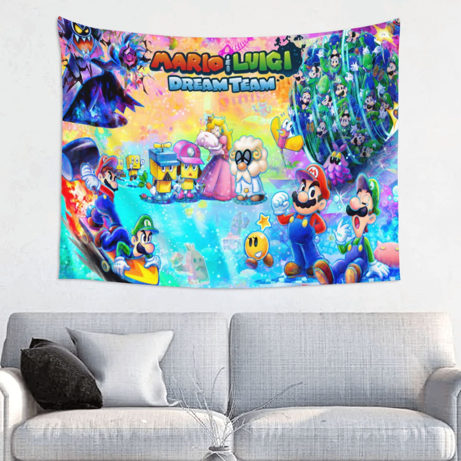 Luigui Mansion Wall Tapestry Cartoon Poster for Bedroom Aesthetics ...