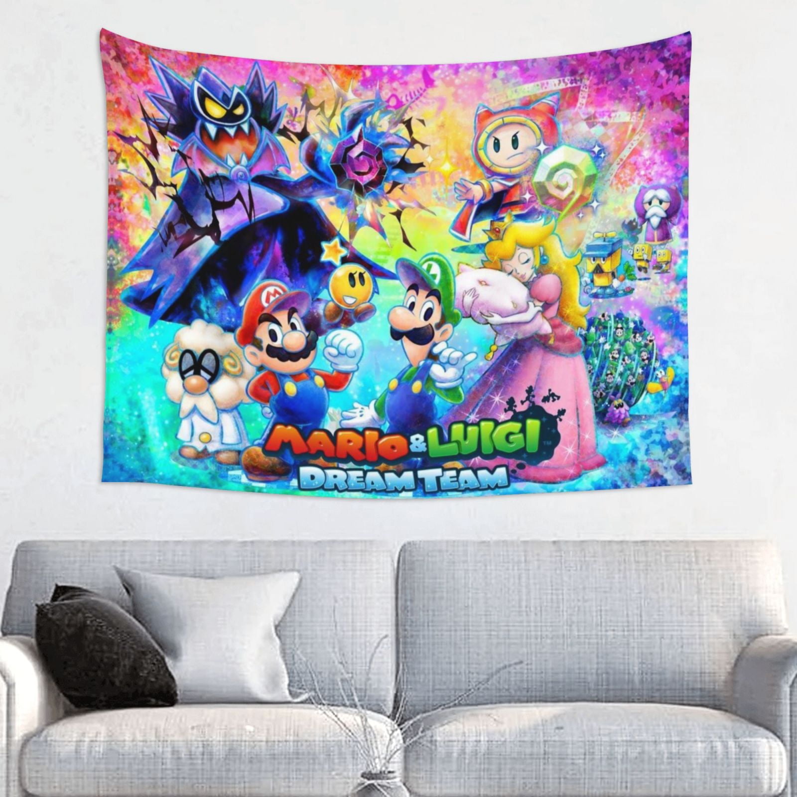 Luigui Mansion Wall Tapestry Cartoon Poster for Bedroom Aesthetics ...