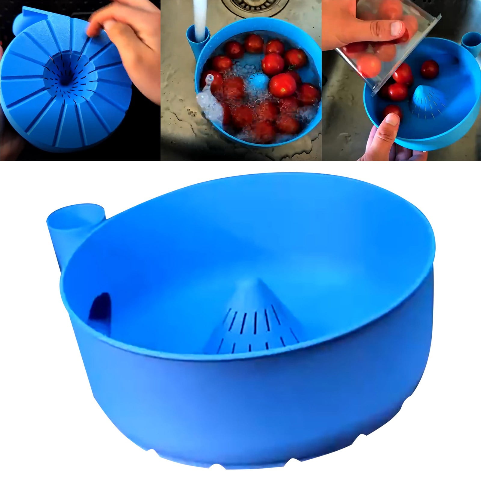 Luioepy 3D Printed Fruit And Vegetable Washing Bowl Automatic Fruit ...