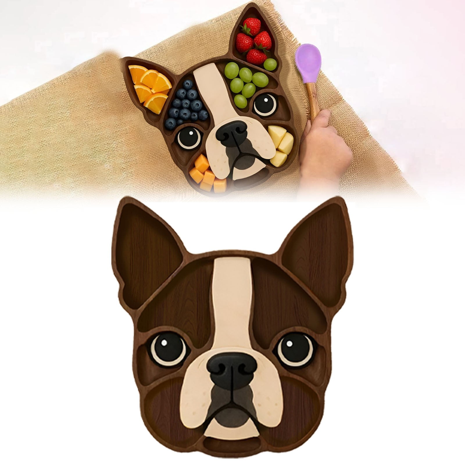 Luioepy Clearance Dog-themed cooked food platter Bulldog, Dog Themed ...