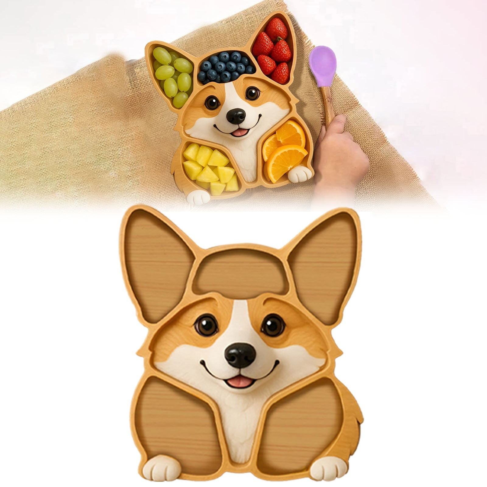 Luioepy Clearance Dog-themed cooked food platter Corgi, Dog Themed ...