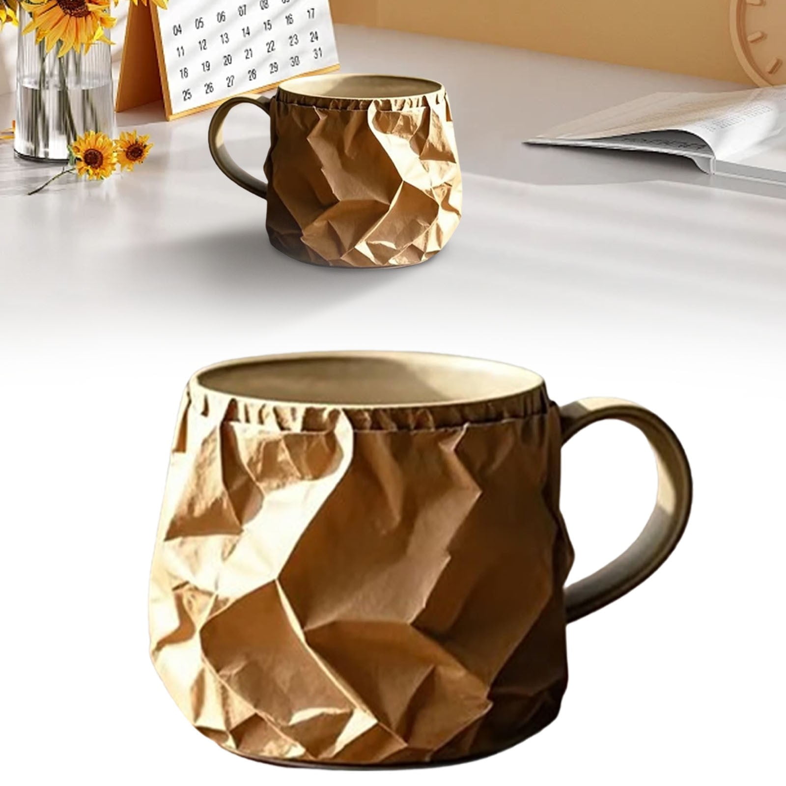 Paper Bag Shaped Mug Cute Crumpled Paper Cup Design Grade Plastic High ...