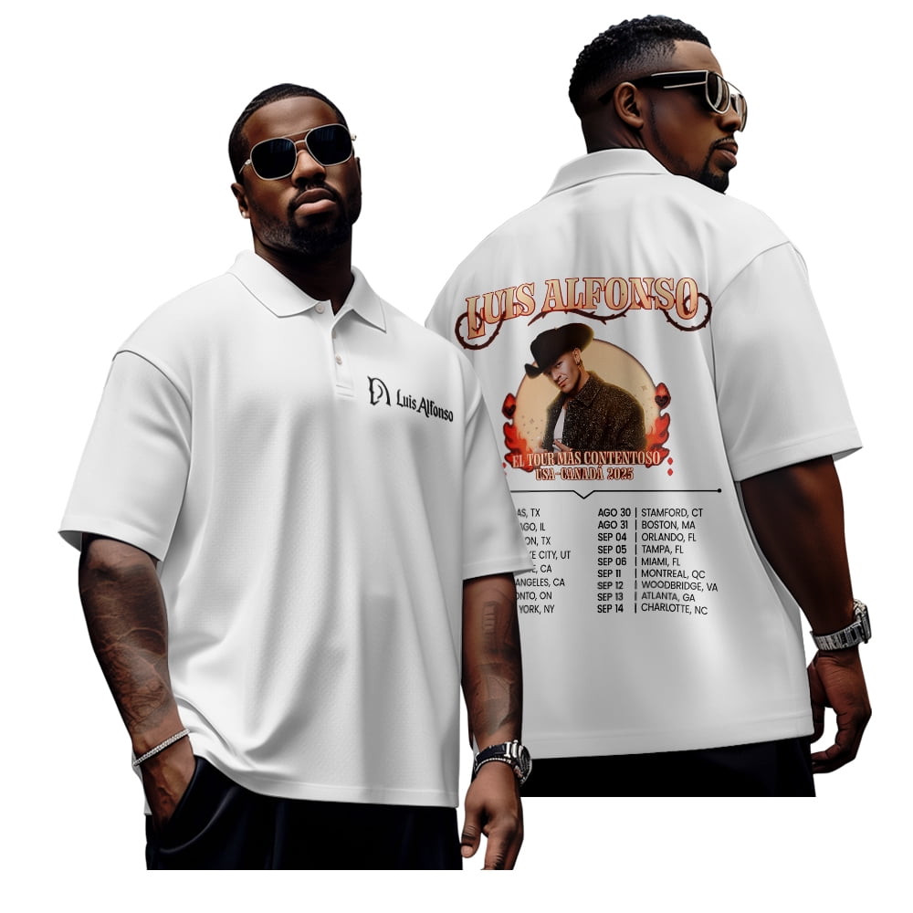 Luis Alfonso El Tour Mas Contentoso Merch Unisex Polo T-shirts Short Sleeve Tees Casual Stylish ...