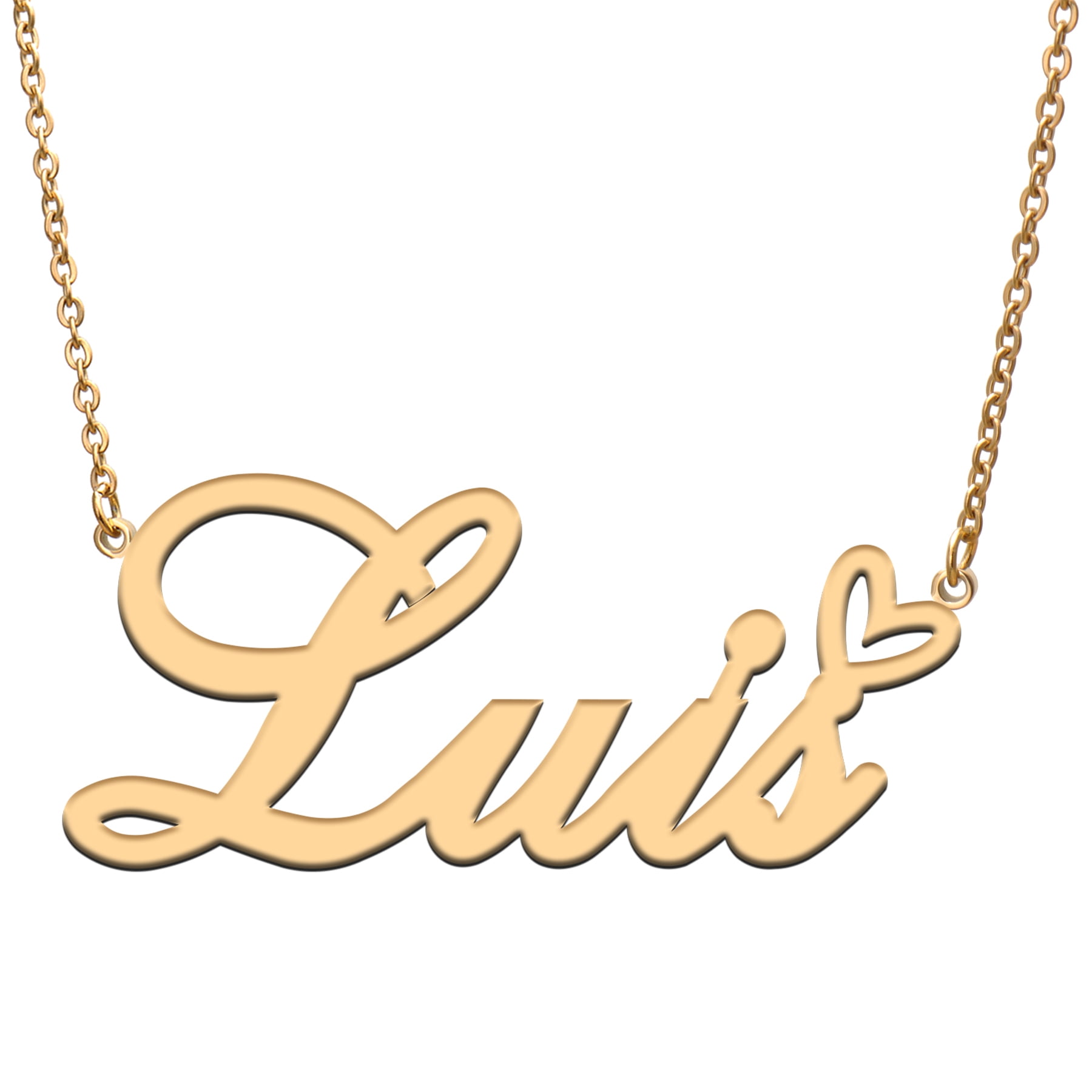 Luis Custom Name Necklace Customized Personalized Plated Name Necklace ...