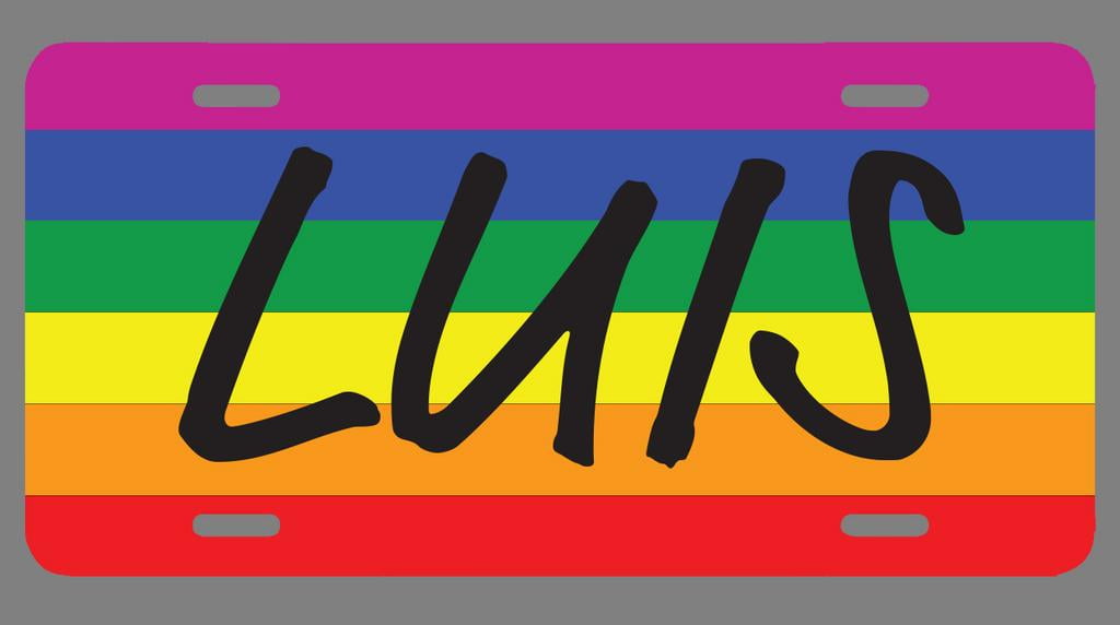 Luis Name Pride Flag Style License Plate Tag Vanity Novelty Metal | UV ...