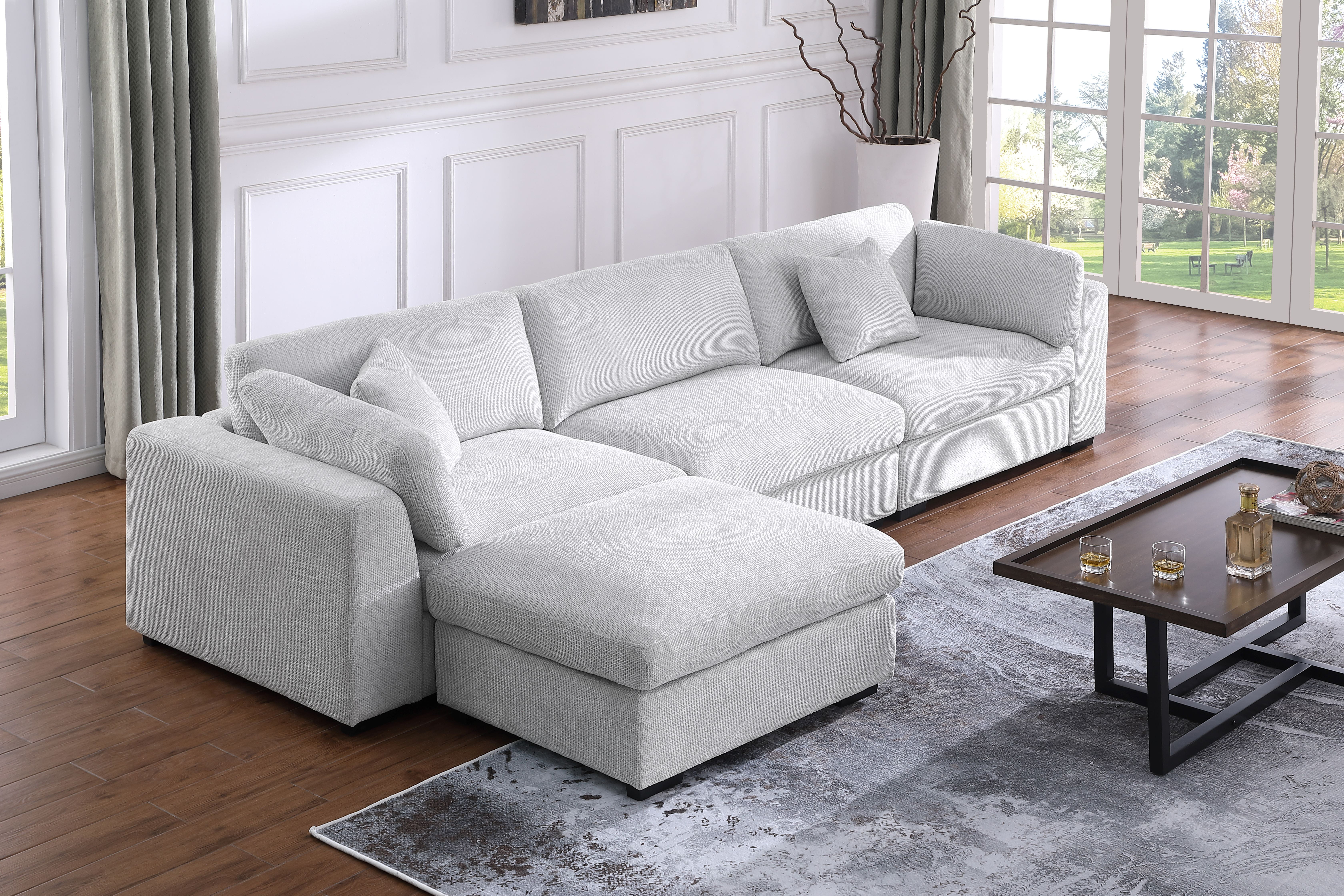 Luis Upholstered Wide Modular Sofa - Walmart.com