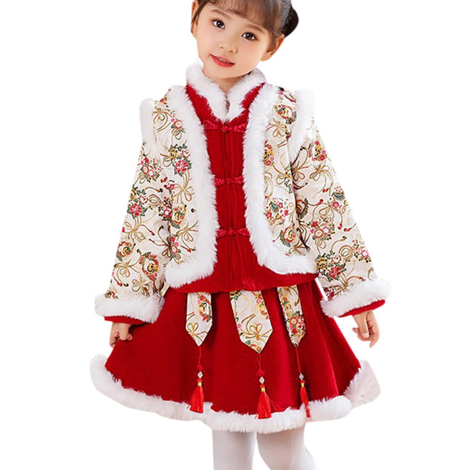 Lujianch Toddler Baby Hanfu Dresses For Chinese New Year Lined Warm ...