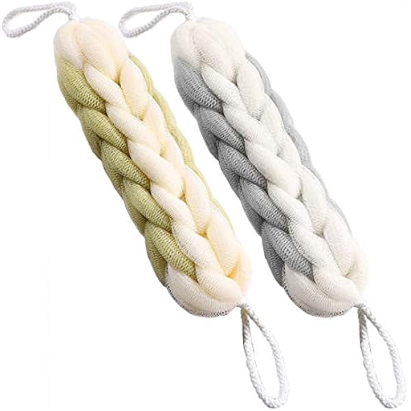 LujingZ 2 Packs Upgraded Long Stretch Back Sponge with Rope Handles ...