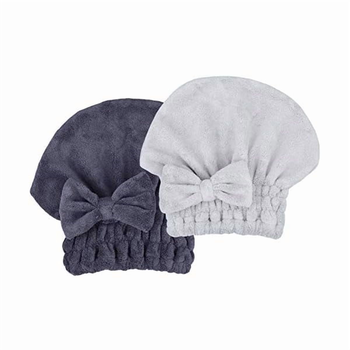 LujingZ Microfiber Hair Drying Towels Head wrap with Bow-Knot Shower ...