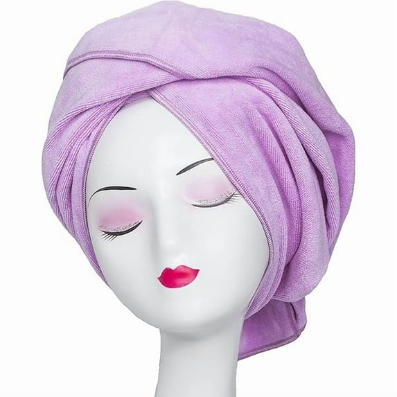 LujingZ Microfiber Hair Towel Anti Frizz Hair Wrap Super Absorbent ...