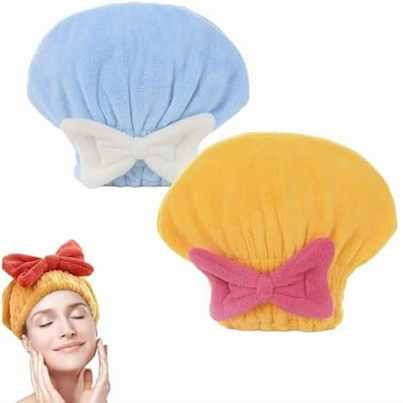 LujingZ Microfiber Hair Towel Wrap for Women - Super Absorbent & Quick ...