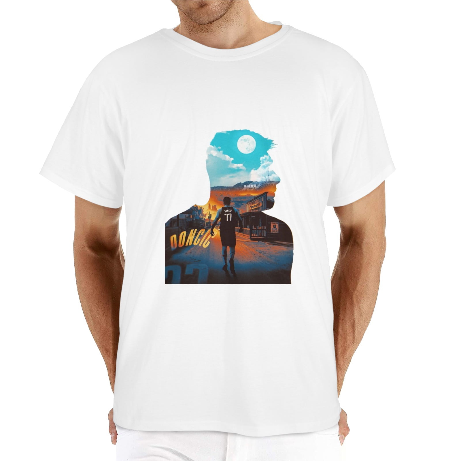 Luka Dončić Men's Heavy Cotton T-Shirt – Daily Wear, Travel & Gym ...