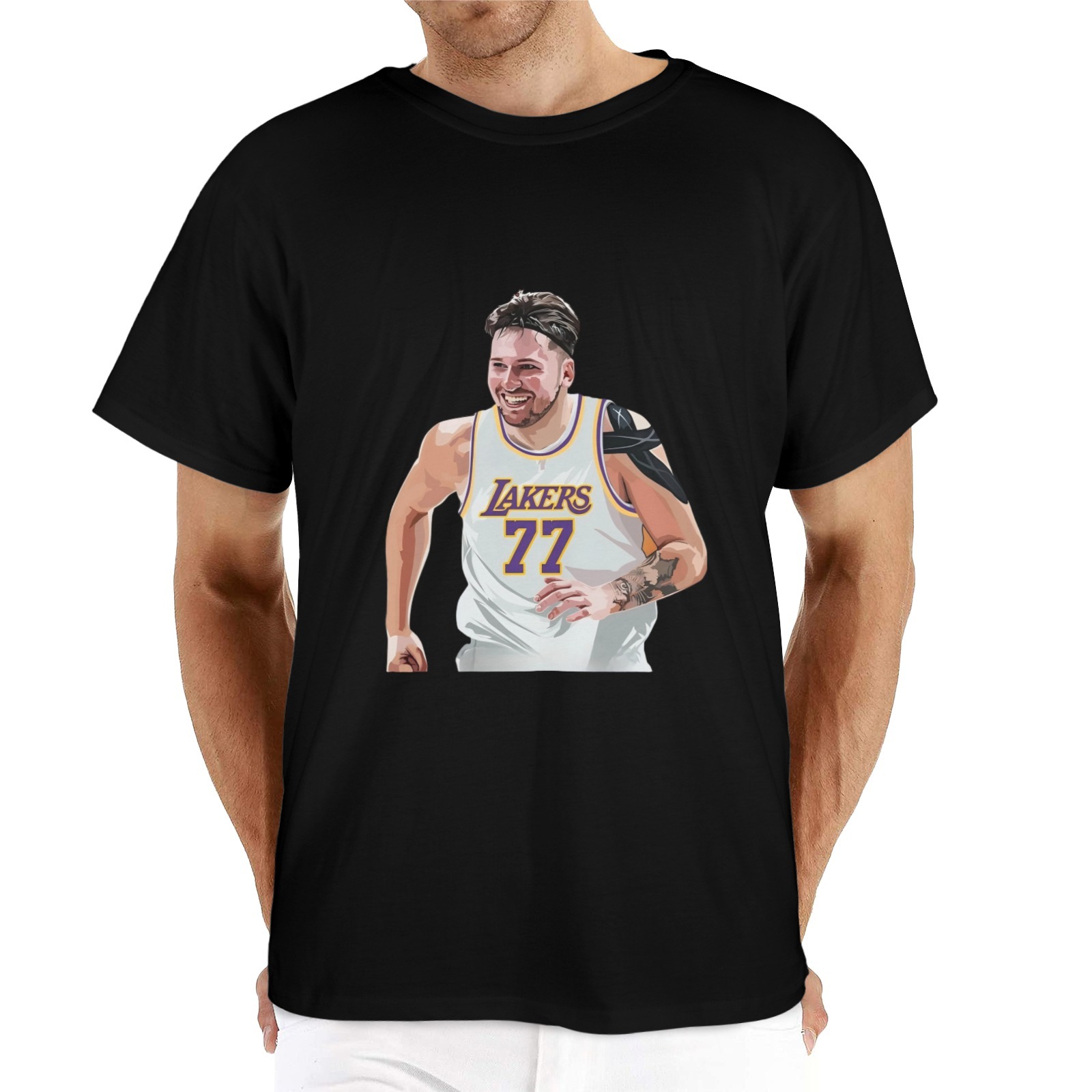 Luka Dončić Men's Heavy Cotton T-Shirt – Daily Wear, Travel & Gym ...