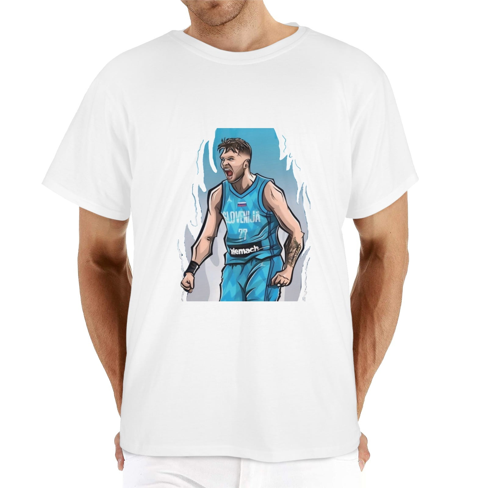 Luka Dončić Men's Heavy Cotton T-Shirt – Daily Wear, Travel & Gym ...