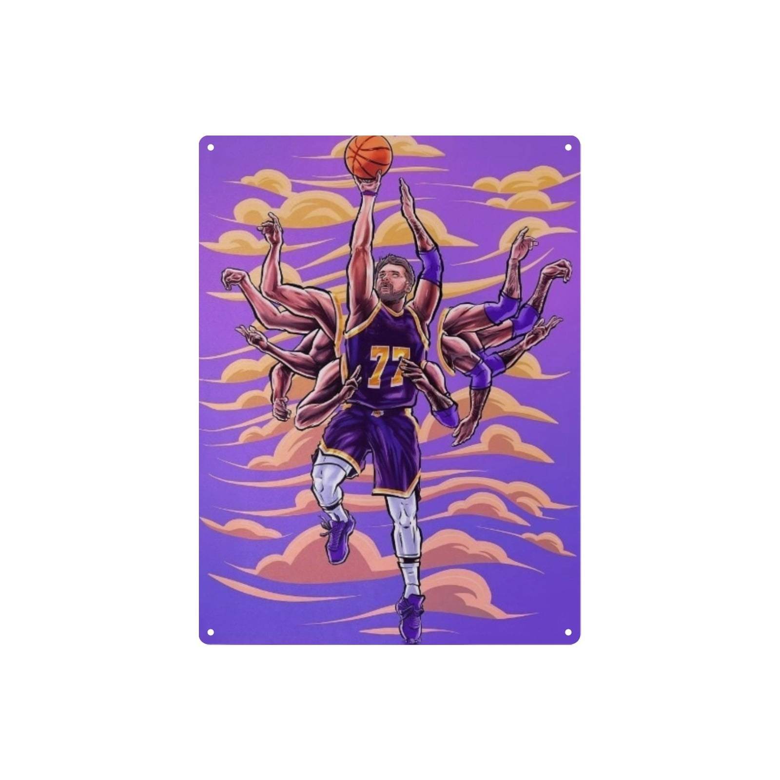 Luka Dončić Retro Metal Tin Sign - Vintage Basketball Wall Decor for ...