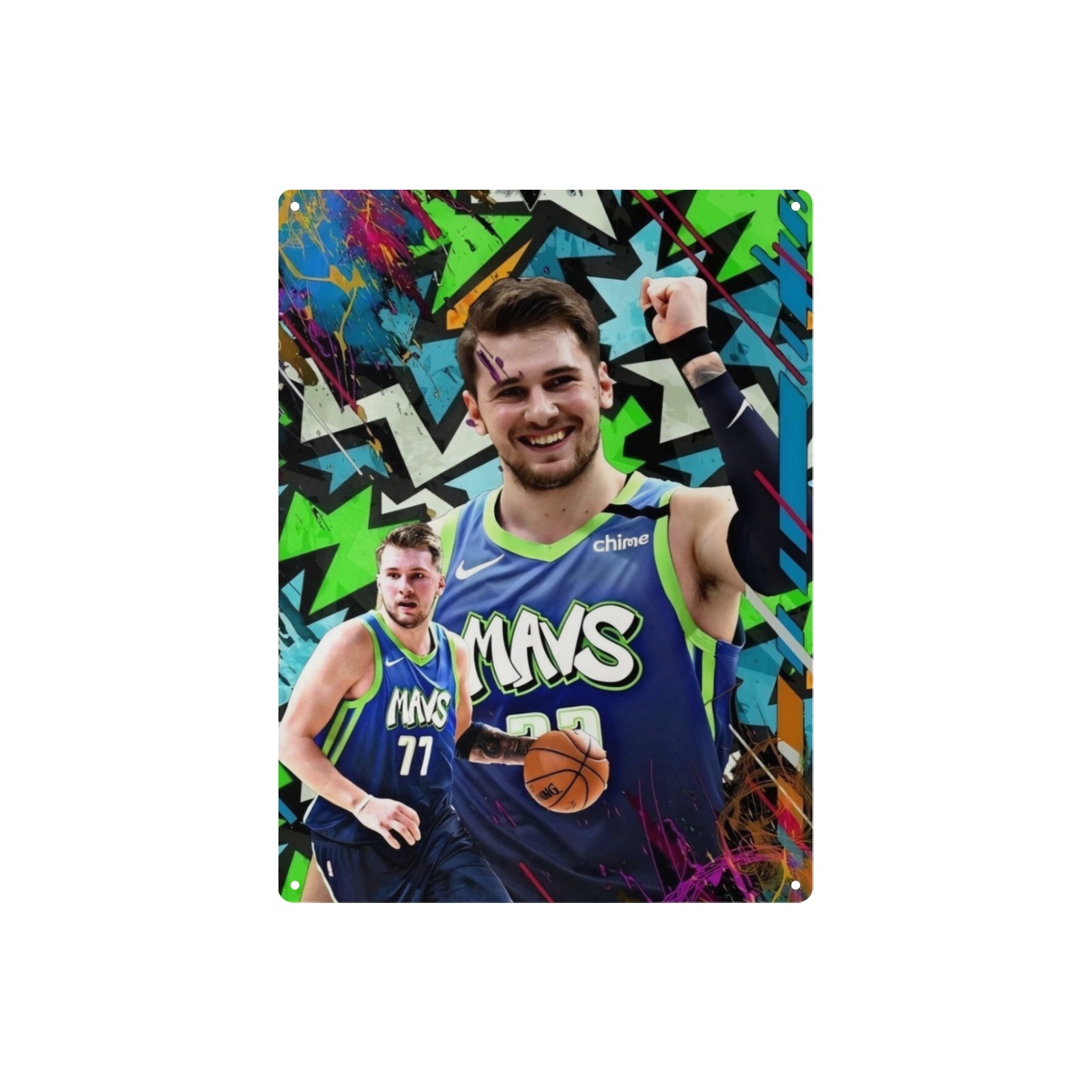 Luka Dončić Retro Metal Tin Sign - Vintage Basketball Wall Decor for ...