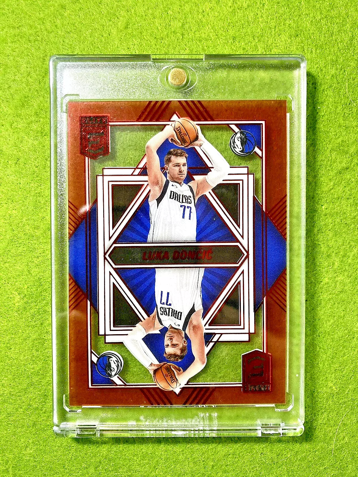 Luka Doncic ASIA RED CLEAR CARD JERSEY #77 MAVERICKS 2021 Elite LUKA ...