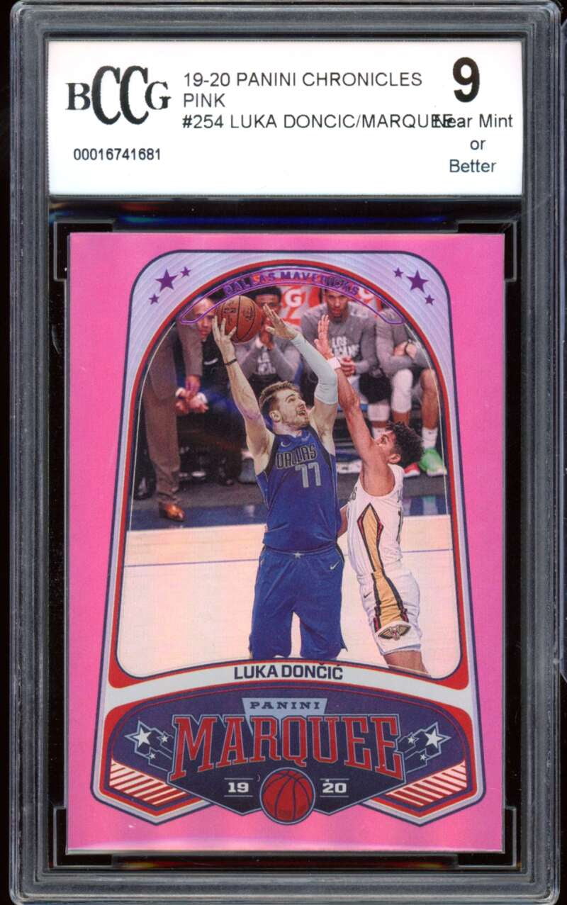 Luka Doncic Card 2019-20 Panini Chronicles Pink #254 BGS BCCG 9 ...