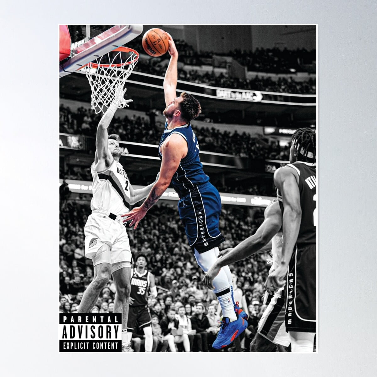 Luka Doncic Dunk Poster Poster Wall Art, Modern Wall Decor For Living ...