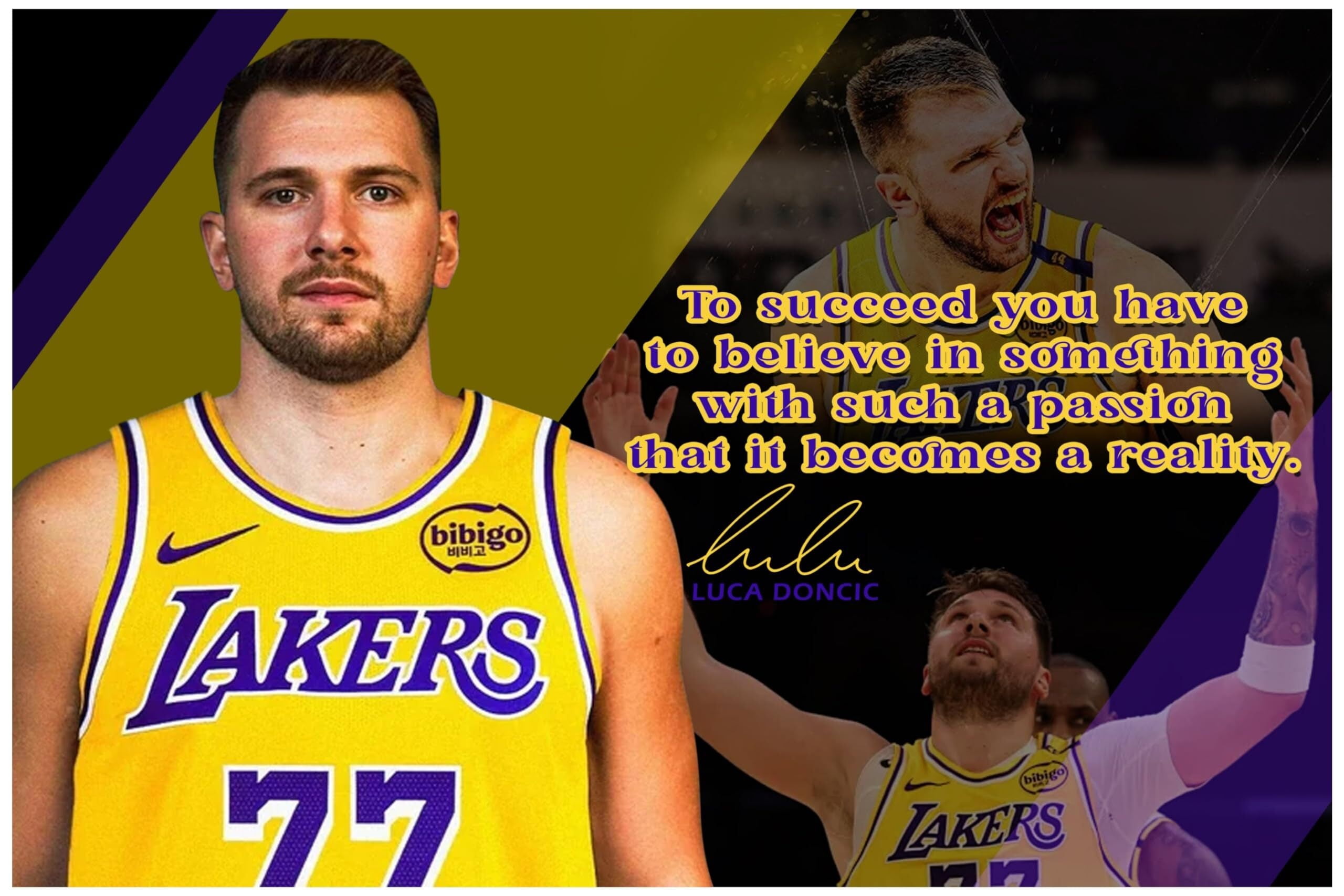 Luka Doncic Motivational Poster Quote Inspirational Quotes Classroom ...