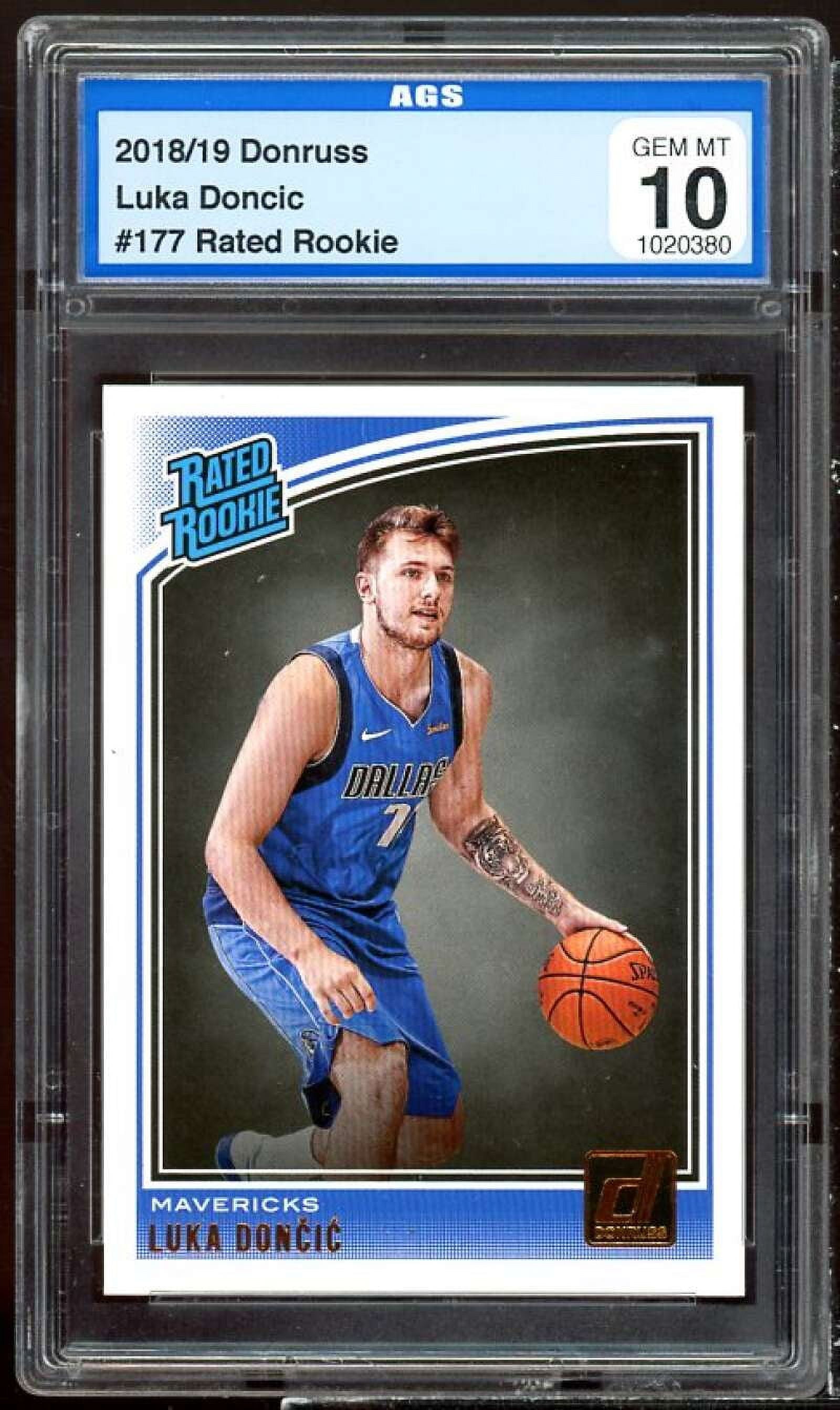Basketball: Luka Doncic 2018-19 Donruss Rookie Card #177, Graded AGS 10 ...