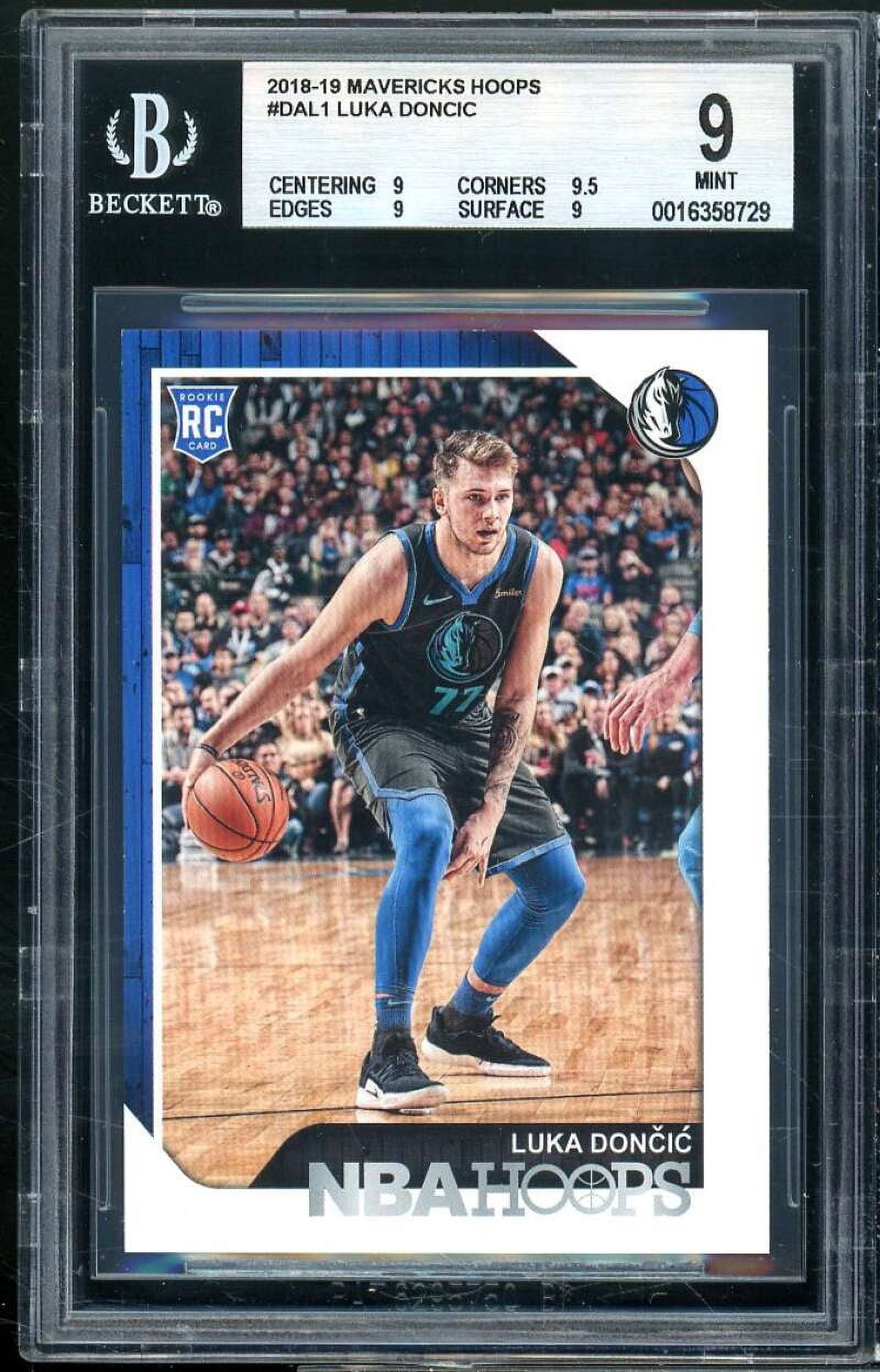 Luka Doncic Rookie Card 2018-19 Mavericks Hoops #dal1 BGS 9 (9 9.5 9 9 ...
