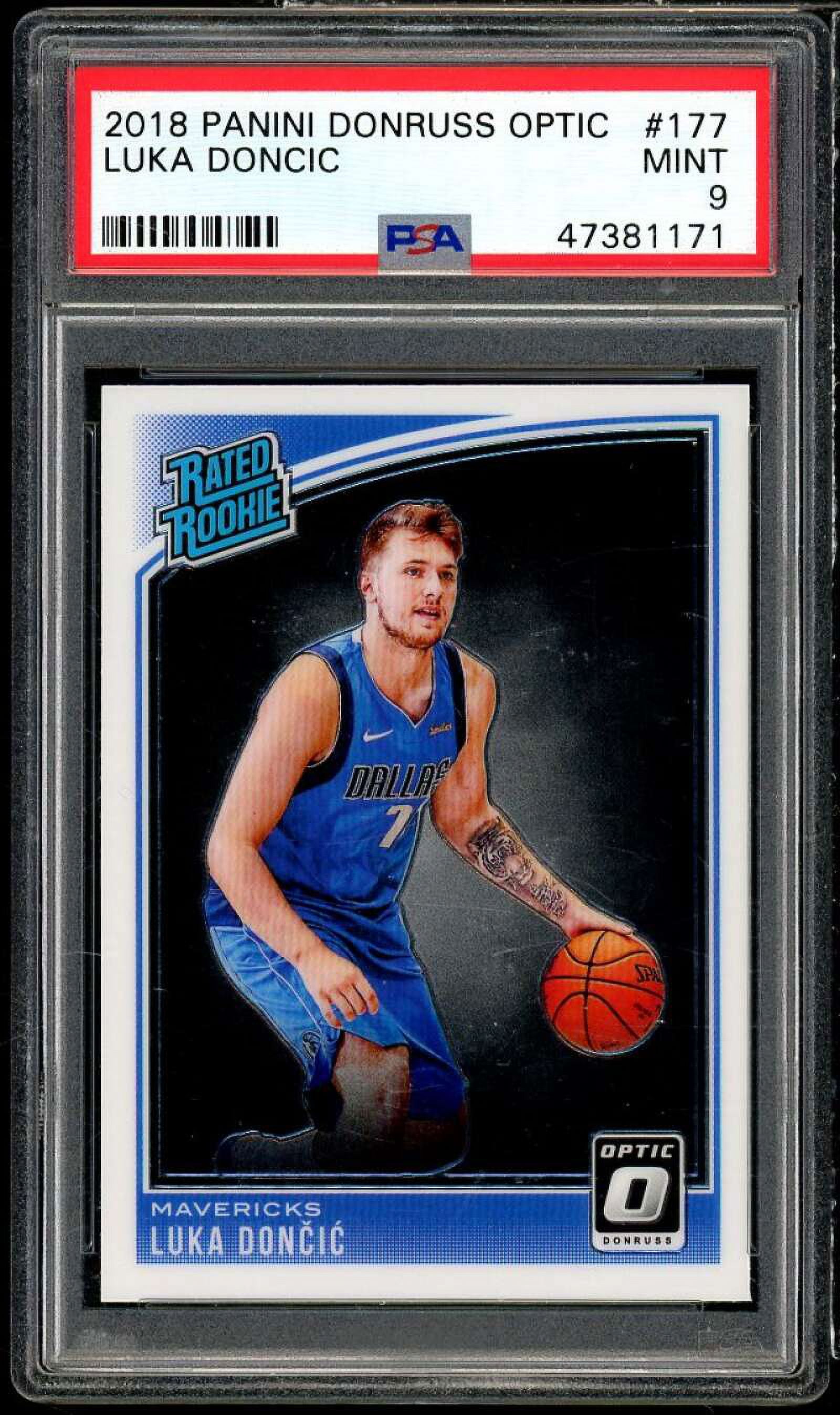 Luka Doncic Rookie Card 2018-19 Panini Donruss Optic #177 PSA 9 ...