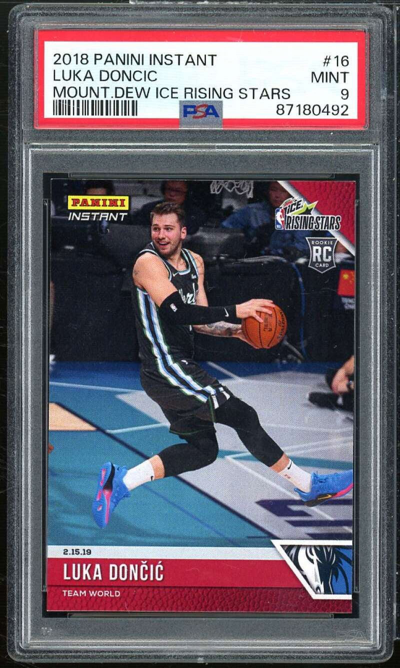 Luka Doncic Rookie Card 2018-19 Panini Instant Rising Stars #16 PSA 9 ...