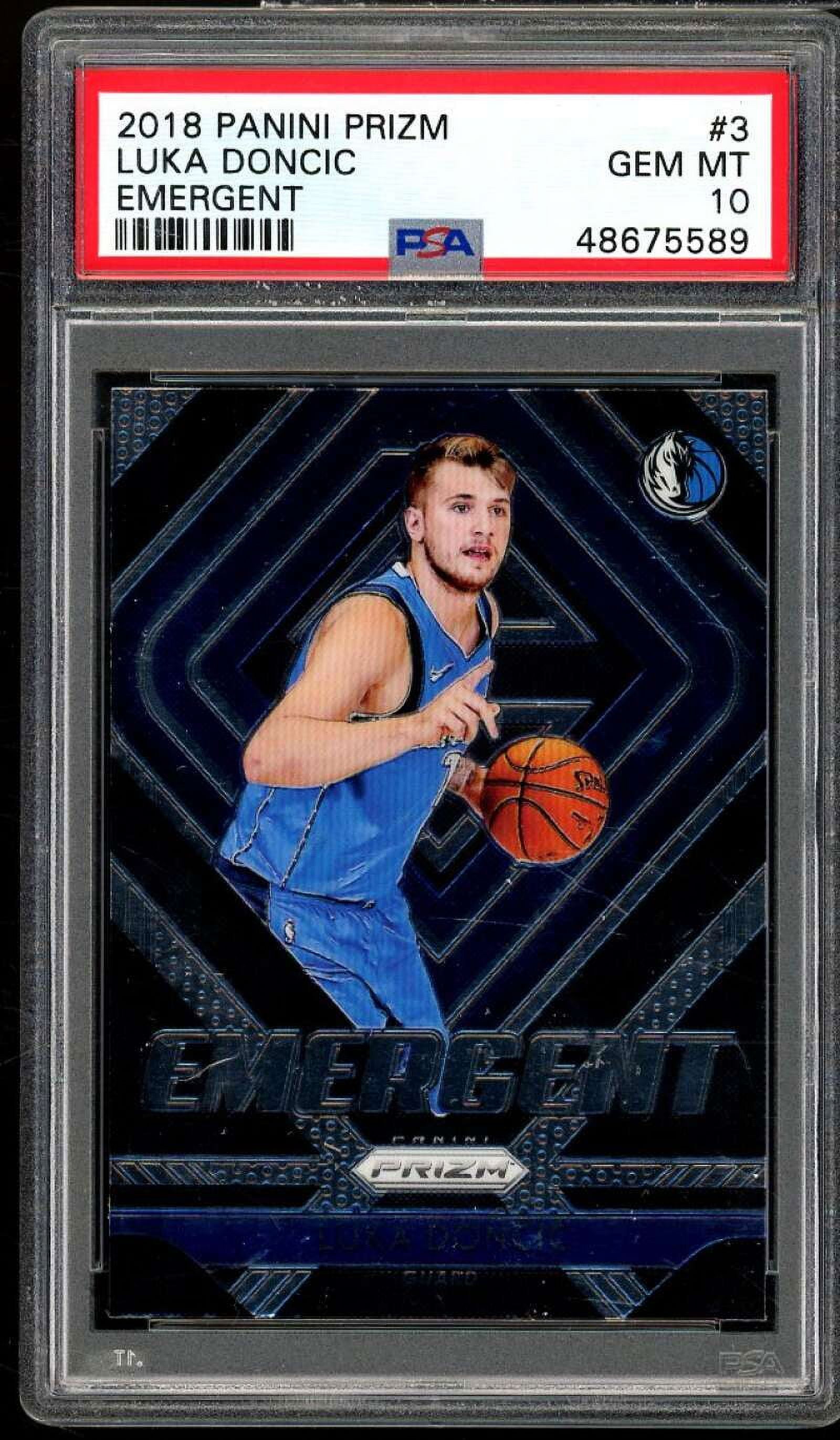 Luka Doncic Rookie Card 2018-19 Panini Prizm Emergent #3 PSA 10 ...