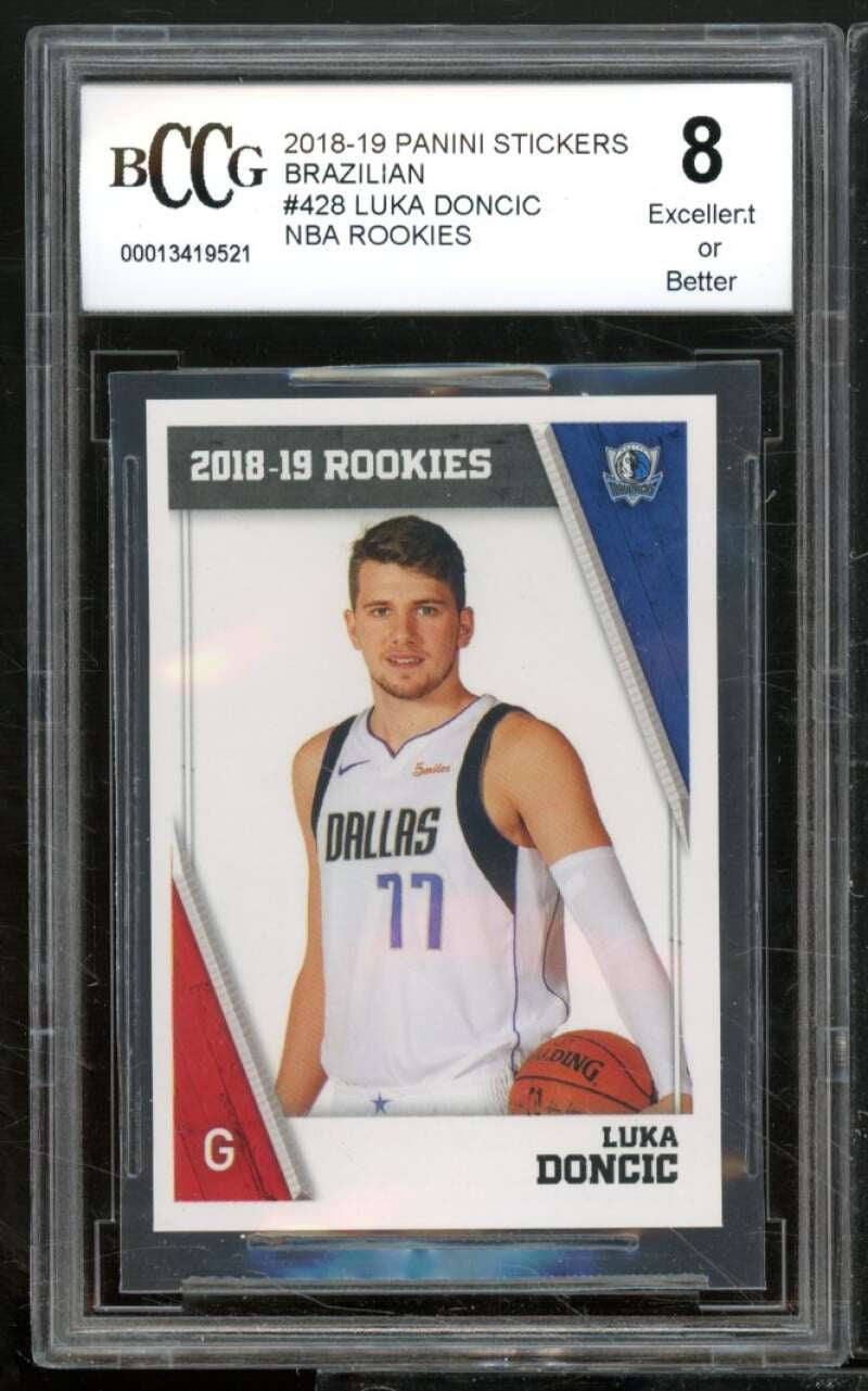 Luka Doncic Rookie Card 2018-19 Panini Stickers Brazilian #428 BGS BCCG ...