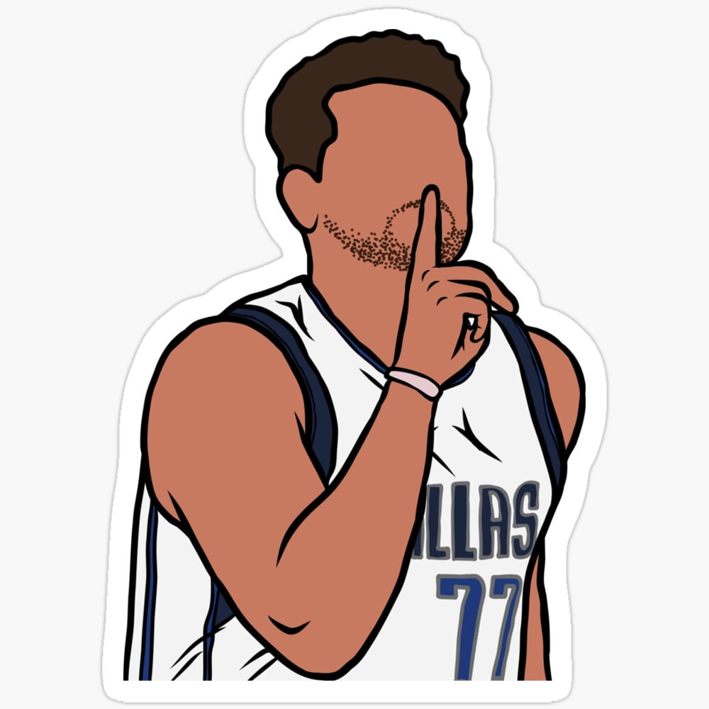 Luka Doncic "Shhh" Celebration Sticker Phone Decal Water Bottle ...