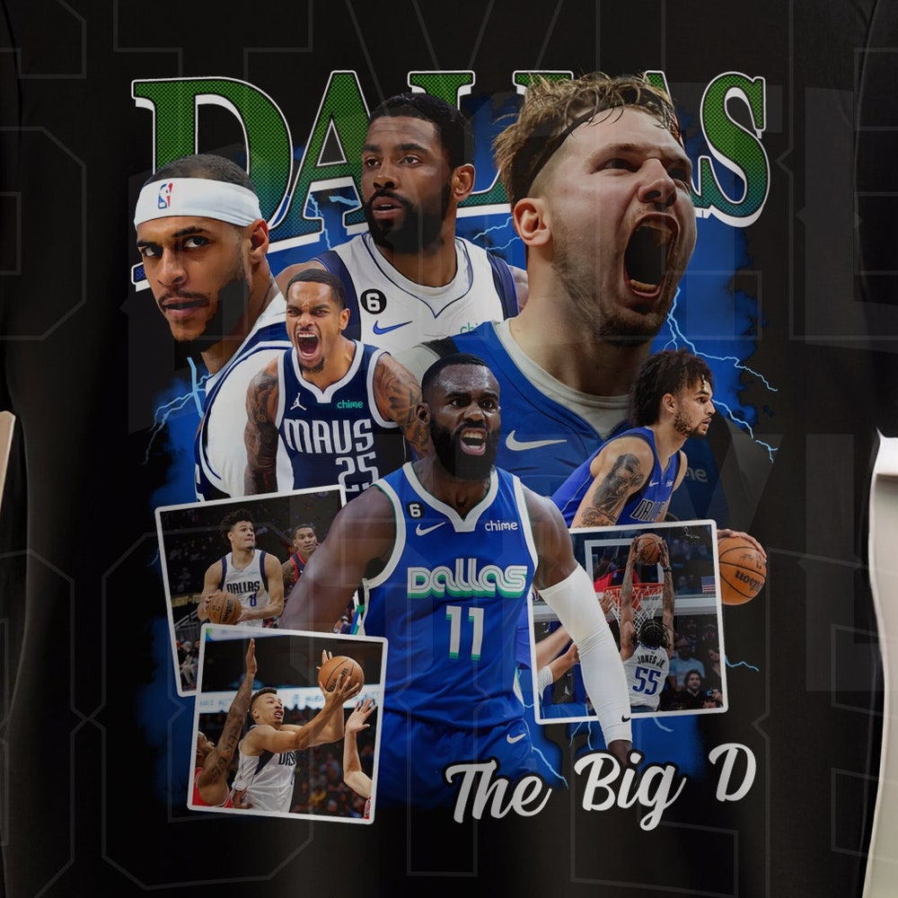 Luka Doncic Shirt, Kyrie Irving, Daniel Gafford, PJ Washington, Tim ...