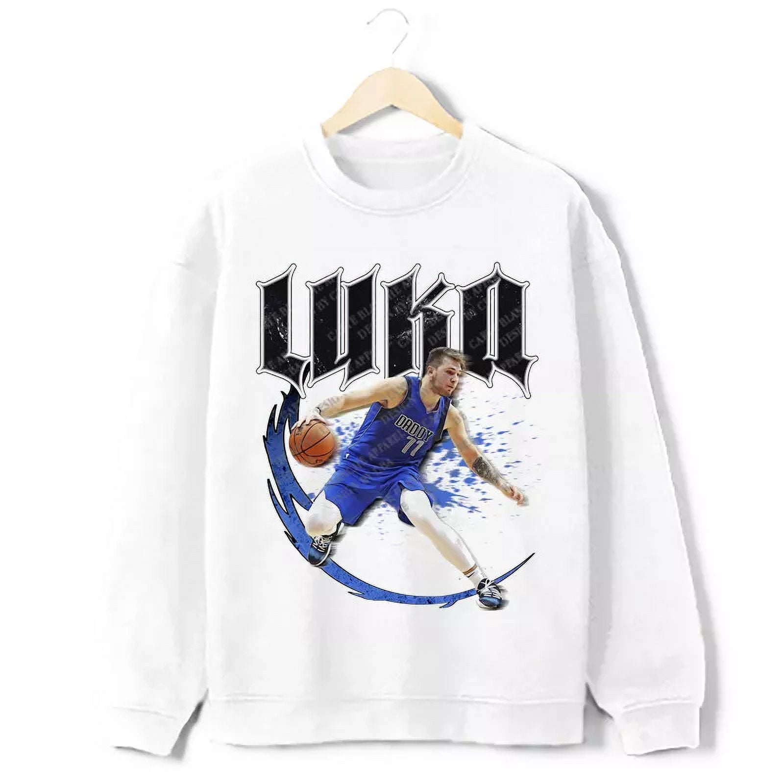 Luka Doncic Sweatshirt Daddy Luka Magic Step back Dallas Design Graphic ...