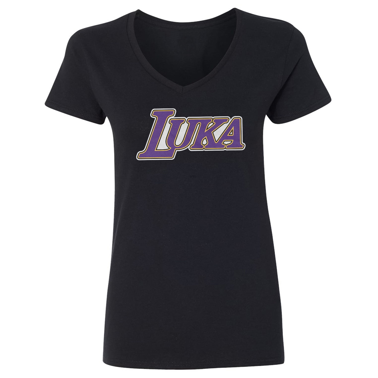 Luka LA Logo - Perfect for Basketball Fans Ladies' V-Neck Tshirt (Black ...