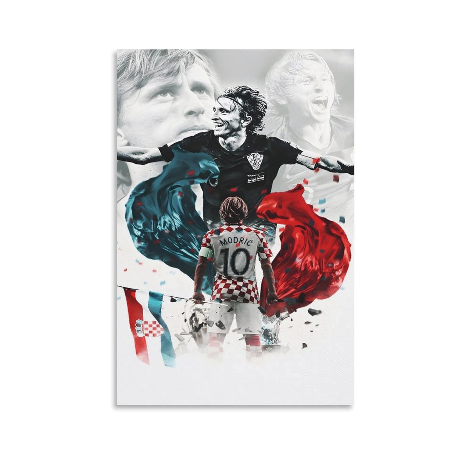 Luka Modrić Art Magic Flute Midfield God Poster Wall Art Poster Scroll ...